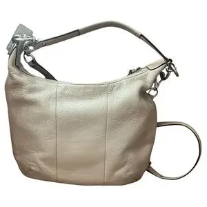 Coach | Bags | Coach Park Pebbled Leather Hobo Crossbody Bag Taupe ...